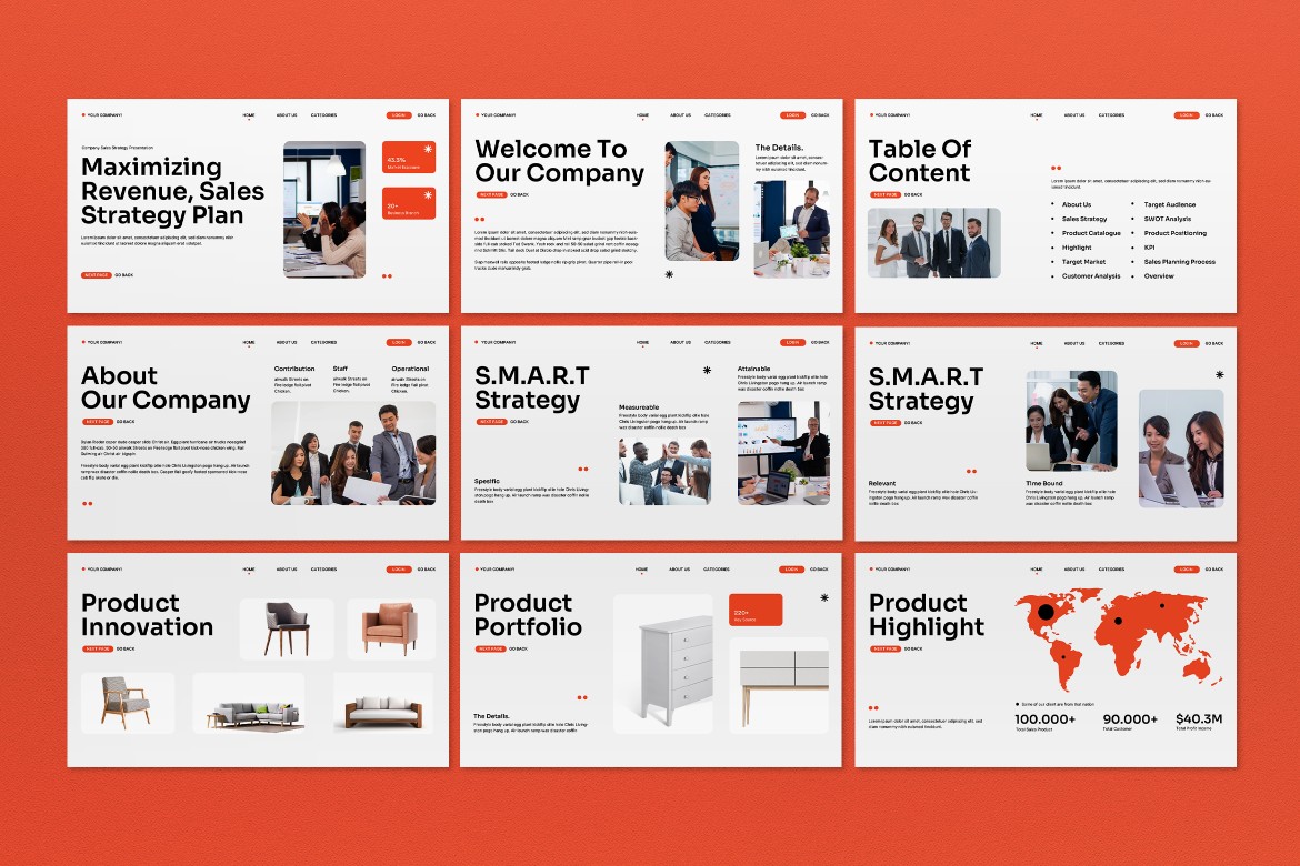 White Modern Sales Strategy Plan PPT, Presentation Templates | GraphicRiver