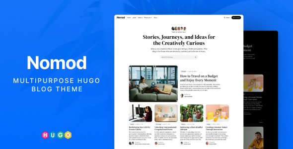 Nomod – Multipurpose Hugo Blog Theme by AnvodStudio | ThemeForest