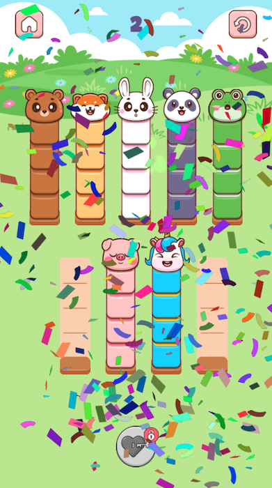 Blocky Friends - Animal Sort HTML5 Game, Construct 3 by EyeQStudio