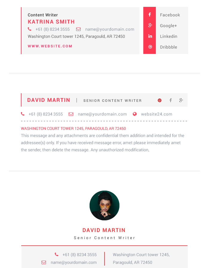 HTML Email e-signatures Code by QuickArtisan | CodeCanyon