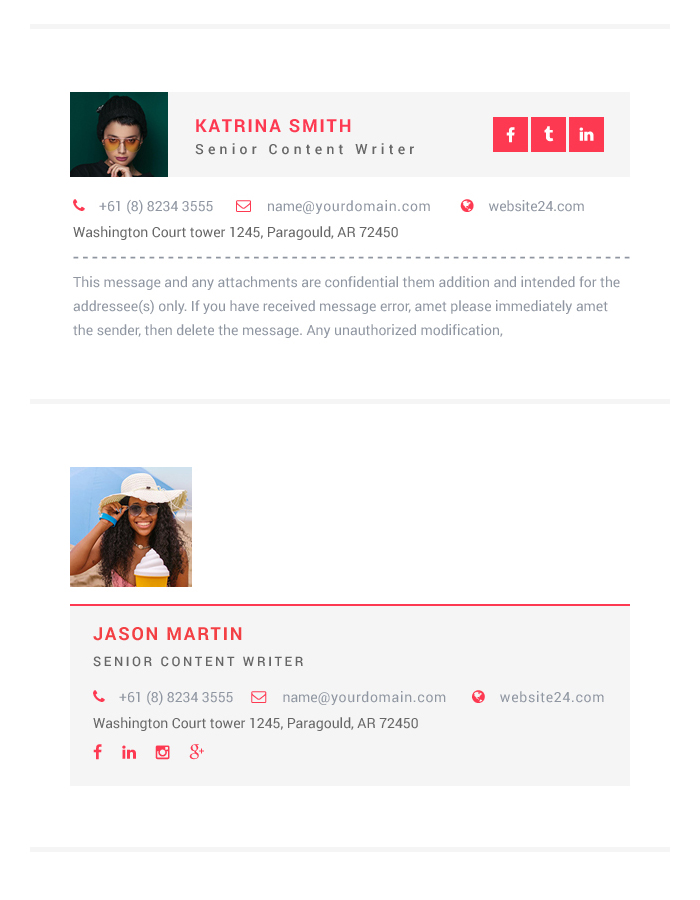 HTML Email e-signatures Code by QuickArtisan | CodeCanyon