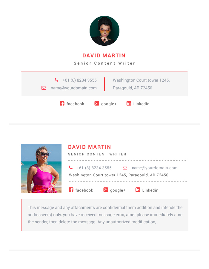 HTML Email e-signatures Code by QuickArtisan | CodeCanyon