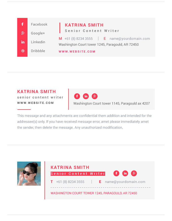 HTML Email e-signatures Code by QuickArtisan | CodeCanyon