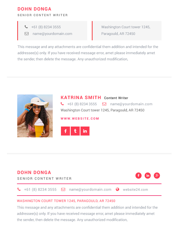 HTML Email e-signatures Code by QuickArtisan | CodeCanyon