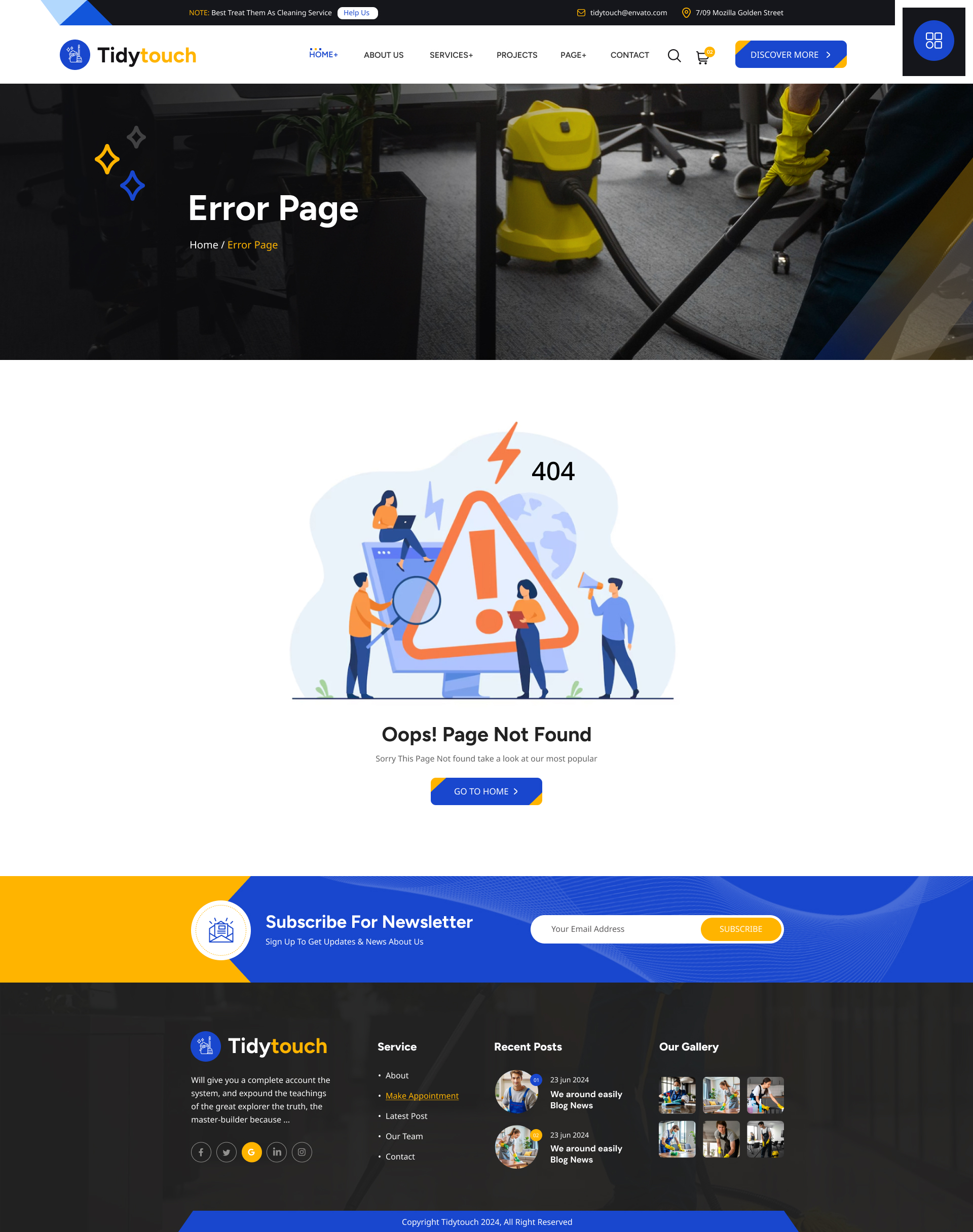 Tidytouch - Cleaning Services Figma Template by bracketweb | ThemeForest