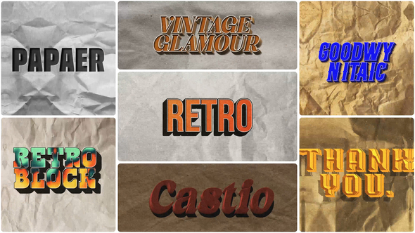 Paper Texture Backgrounds & Typography Collection, After Effects ...