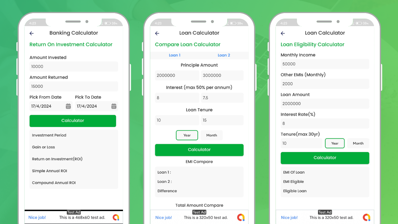 Cash Loan EMI Calculator with AdMob Ads Android by MJAppsStudio | CodeCanyon