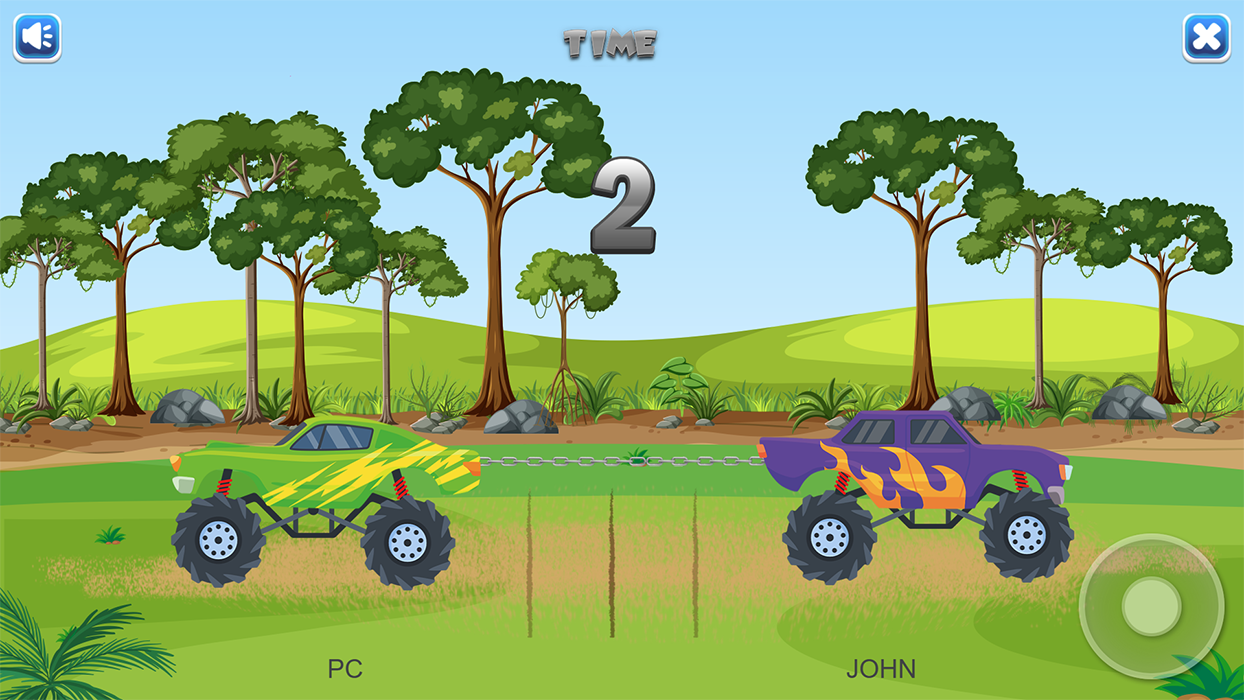Tug of War - Monster Truck Game (Construct 3 | C3P | HTML5) Fun Game by CGFX-Studio