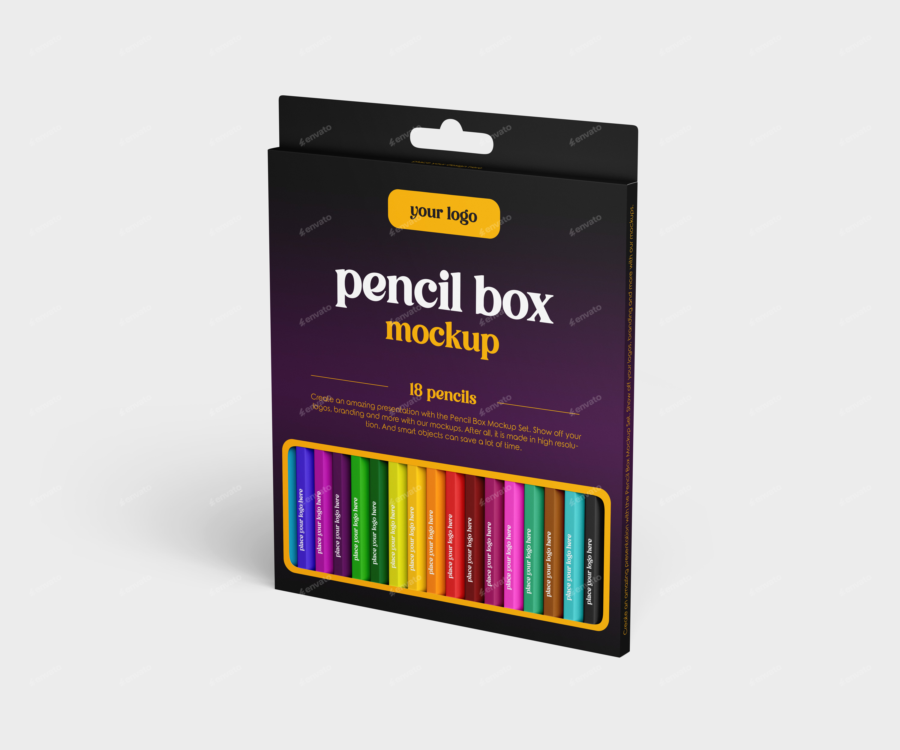 Pencil Box Mockup Set, Graphics | GraphicRiver
