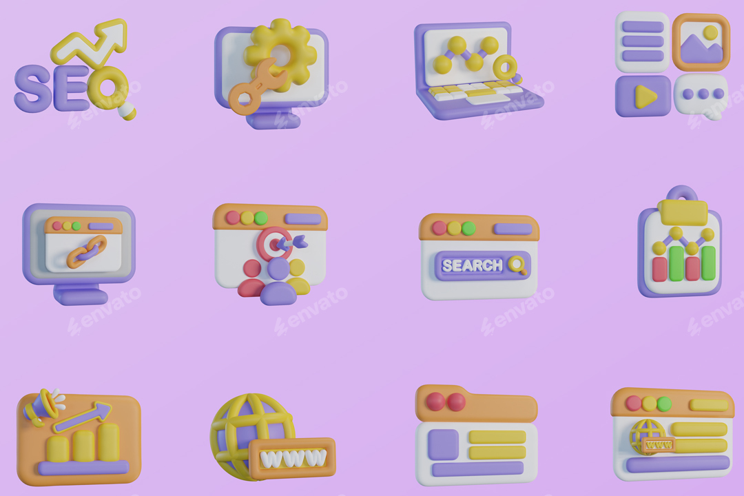 3D SEO Icon, Graphics | GraphicRiver