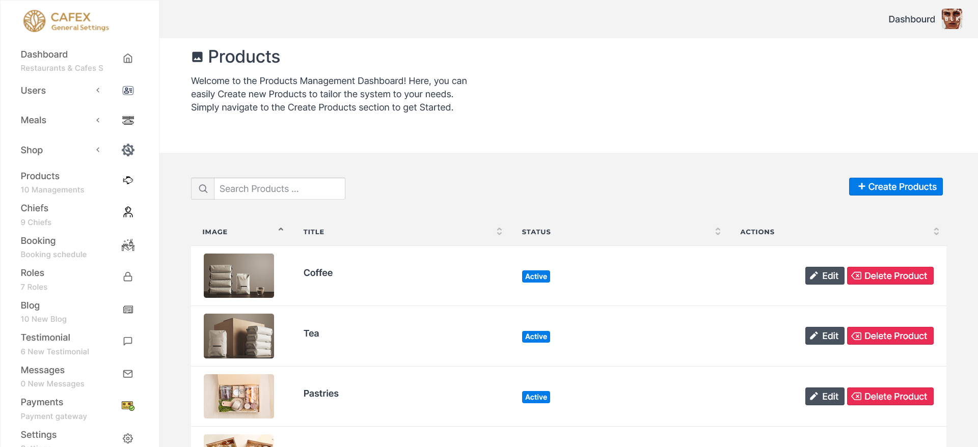 Cafex - Restaurants & Cafes Shop Script Theme by Meteros | CodeCanyon
