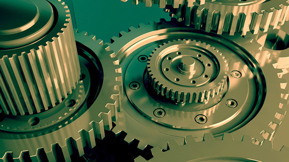 Mechanism of 3D Gears in Motion, Motion Graphics | VideoHive