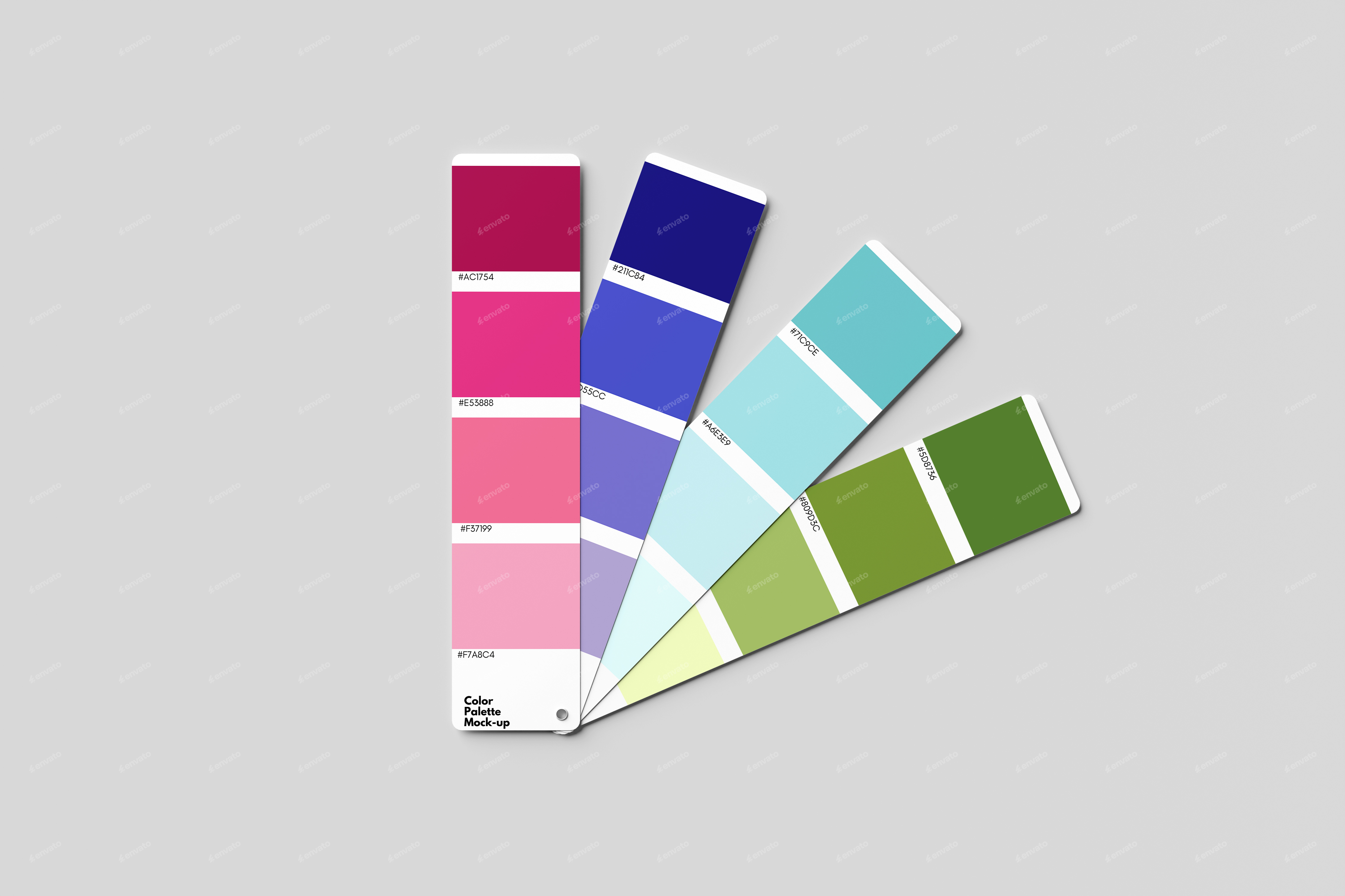 Color Palette Cards Mockup, Graphics | GraphicRiver