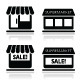 Single Shop / Store, Supermarket Vector Icons Set, Vectors | GraphicRiver