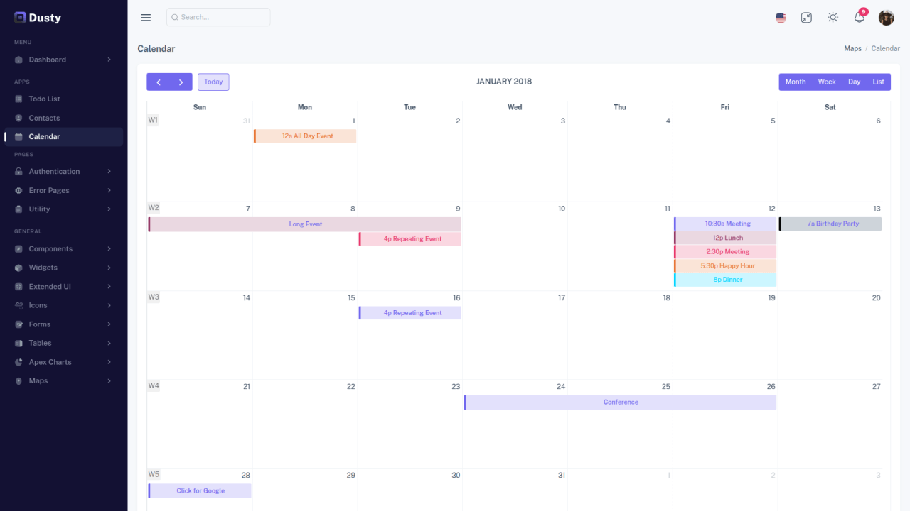 Dusty - Laravel Admin & Dashboard Template by Zoyo-Themes | CodeCanyon