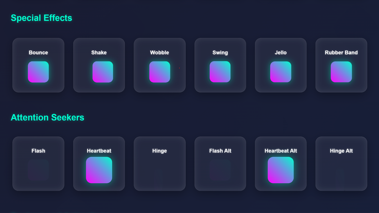 Modern CSS 3D Animation Library 2025 – 66+ GPU-Accelerated Effects | No JavaScript, Lightweight ...