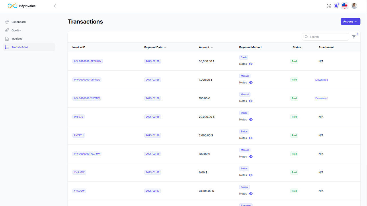 Invoices - Laravel Invoice Management System - Accounting & Billing ...