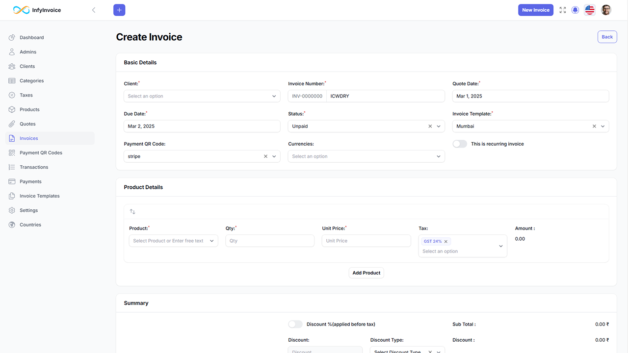 Invoices - Laravel Invoice Management System - Accounting & Billing ...
