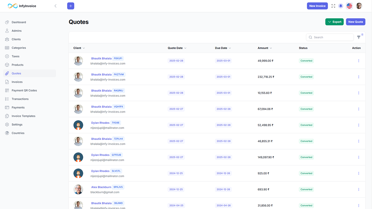 Invoices - Laravel Invoice Management System - Accounting & Billing ...