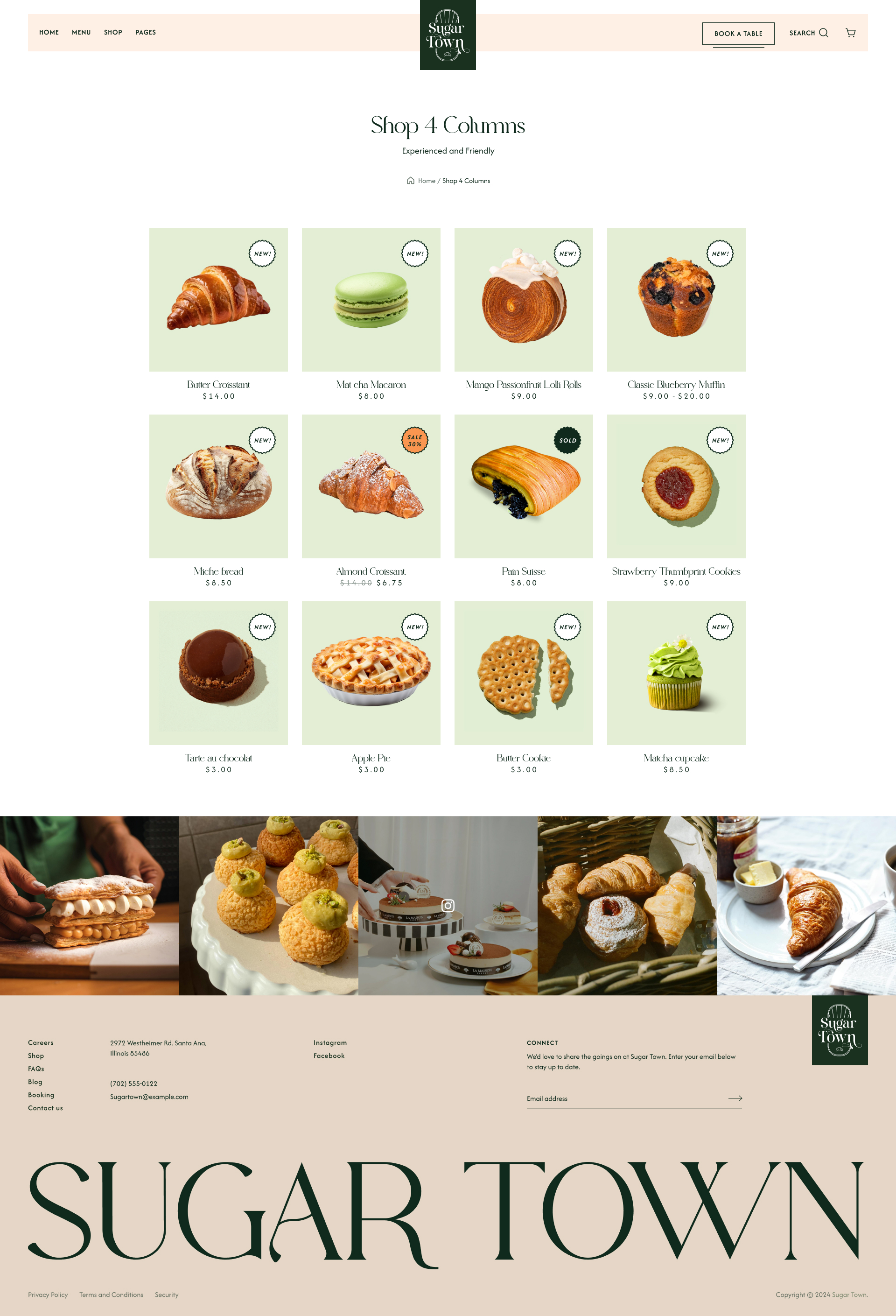 SugarTown - Bakery, Pastry Chocolate Sweets Figma Template by jwsthemes