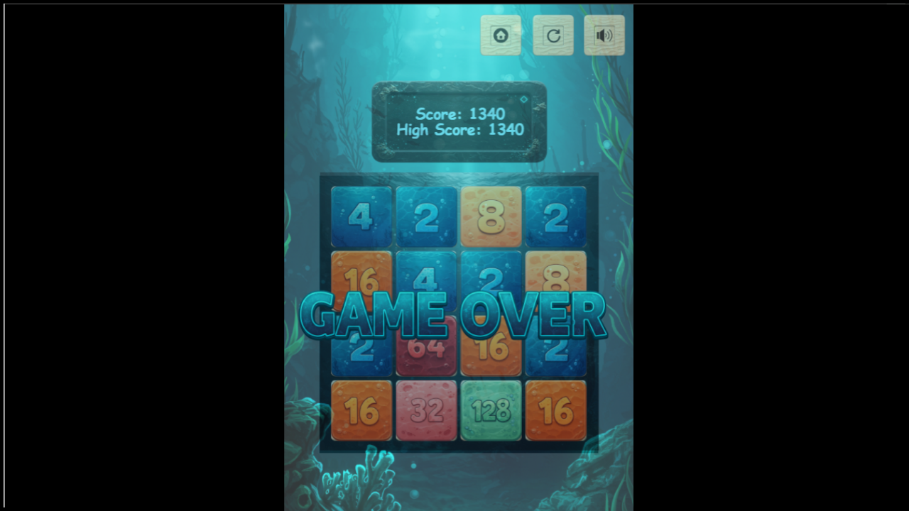 2048 Ocean Depths - Construct 3 Game (HTML5, AdMob, C3P) by umaganpvtltd