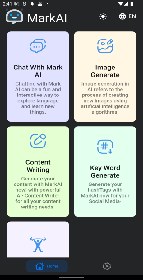 Mark AI - AI Content writing App | AI Image | keyword generator | Android iOS & web Payment ...