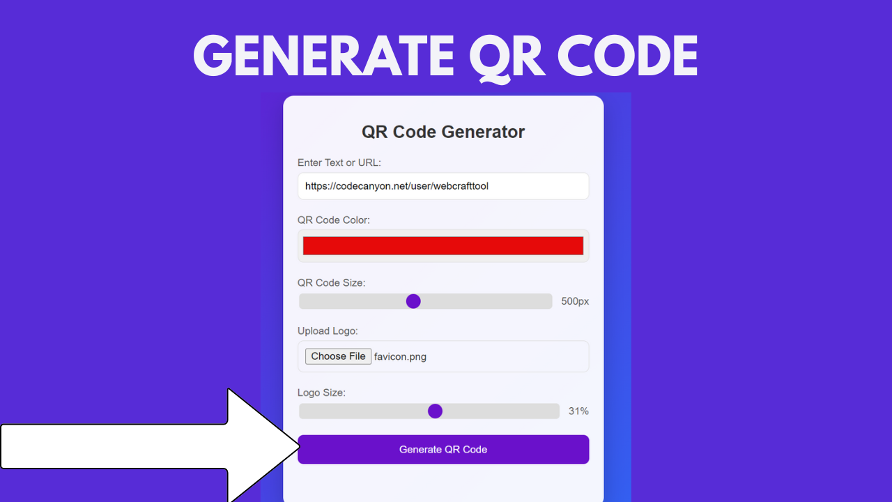 QR Code Generator - Customizable QR Codes with Logo by WebCraftTool