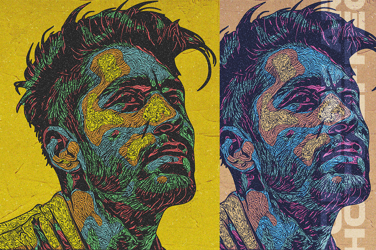 Pop Line Art Photo Effects, Add-ons | GraphicRiver