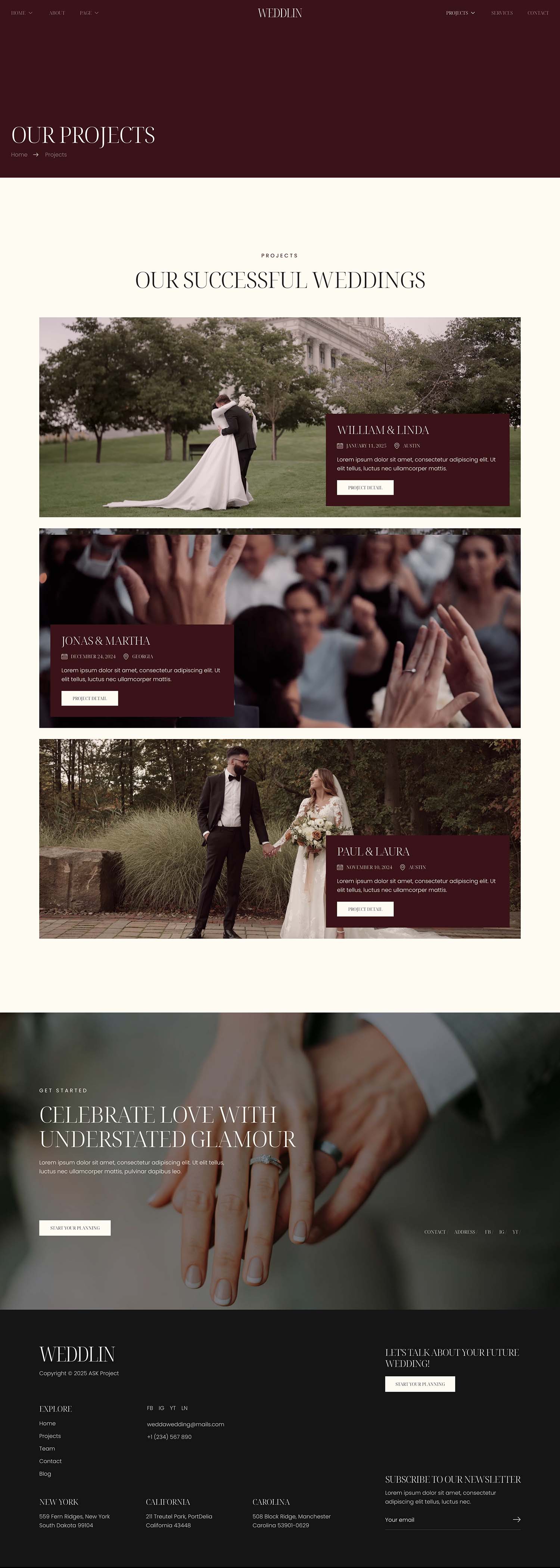 Weddlin - Wedding & Wedding Planner Elementor Template Kit by askproject