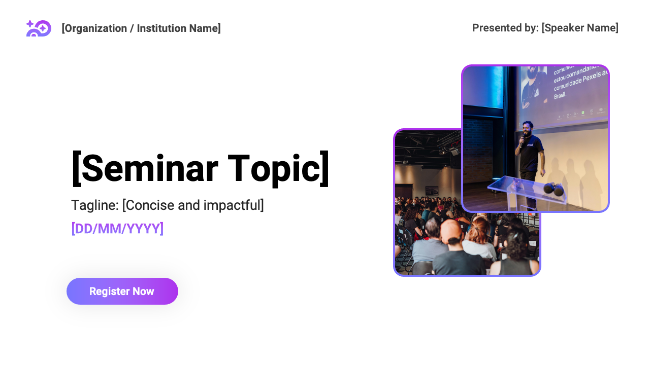 Seminar Presentation for Professional Events PowerPoint Template ...