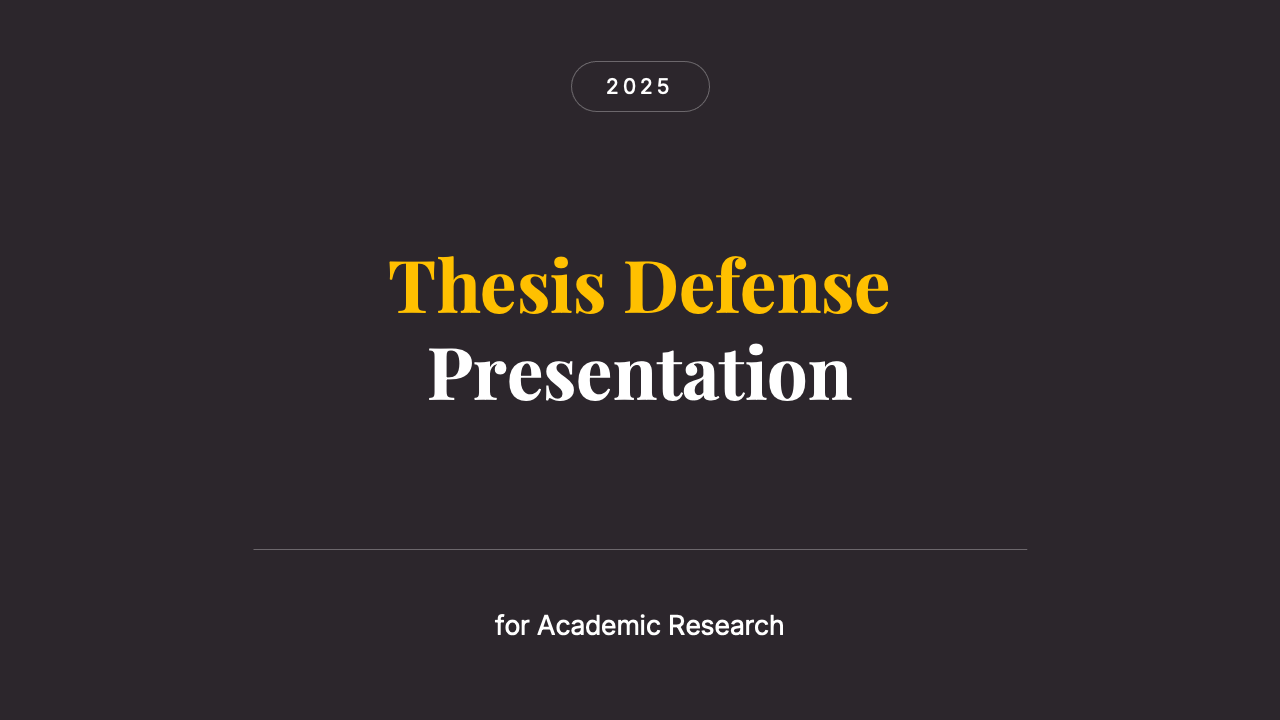 Thesis Defense for Academic Research PowerPoint Template, Presentation ...
