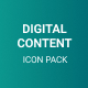 Digital Content Icon Pack, Icons | GraphicRiver