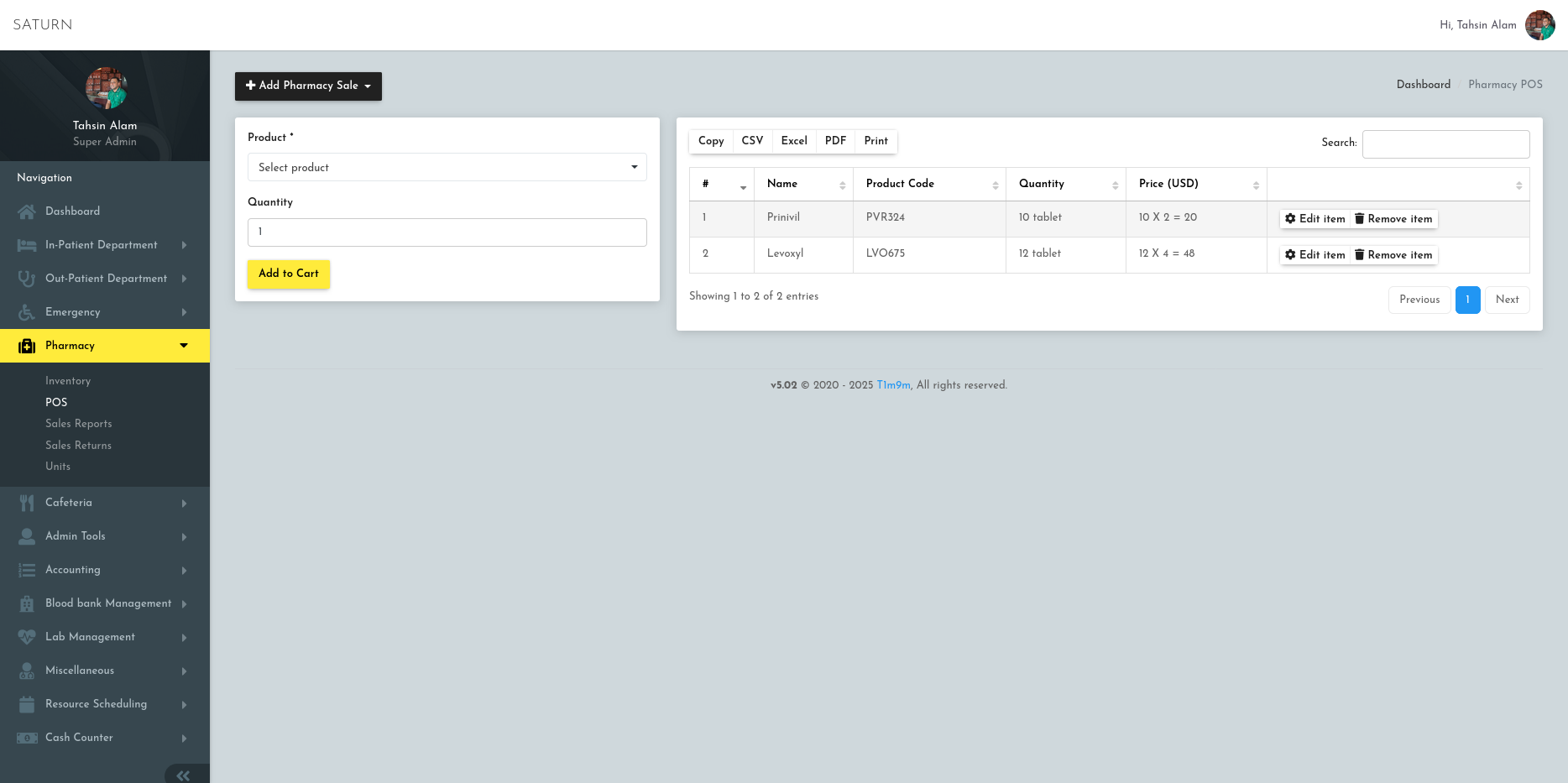 Saturn - Hospital Management System by T1m9m | CodeCanyon