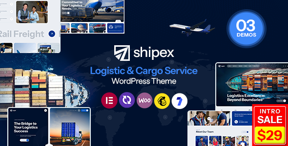 Shipex - Transport and Logistics WordPress Theme by Creatives_Planet