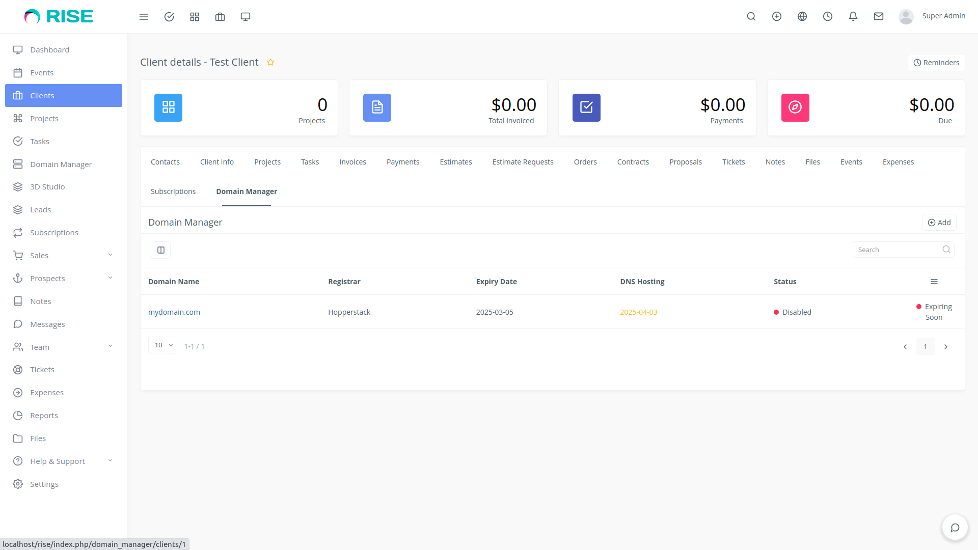 Domain Manager for Rise CRM – Manage and Track Your Domains Efficiently ...