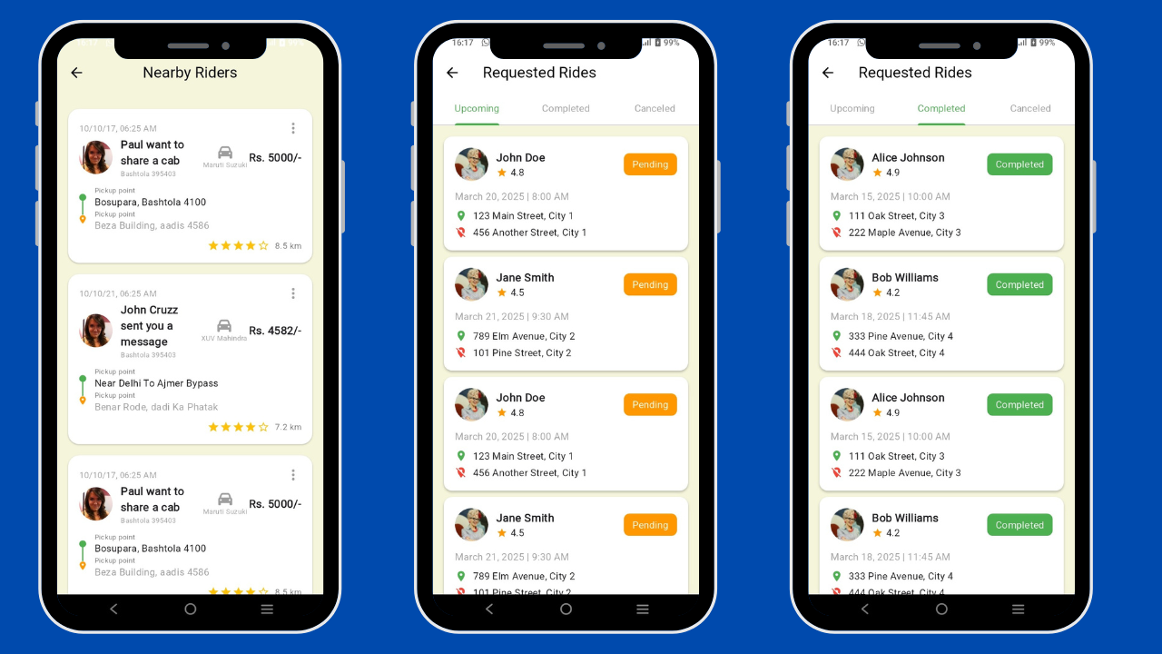 FlyCab | Taxi Booking Flutter App UI Kit | Flutter Taxi App UI Template by CodentraTech