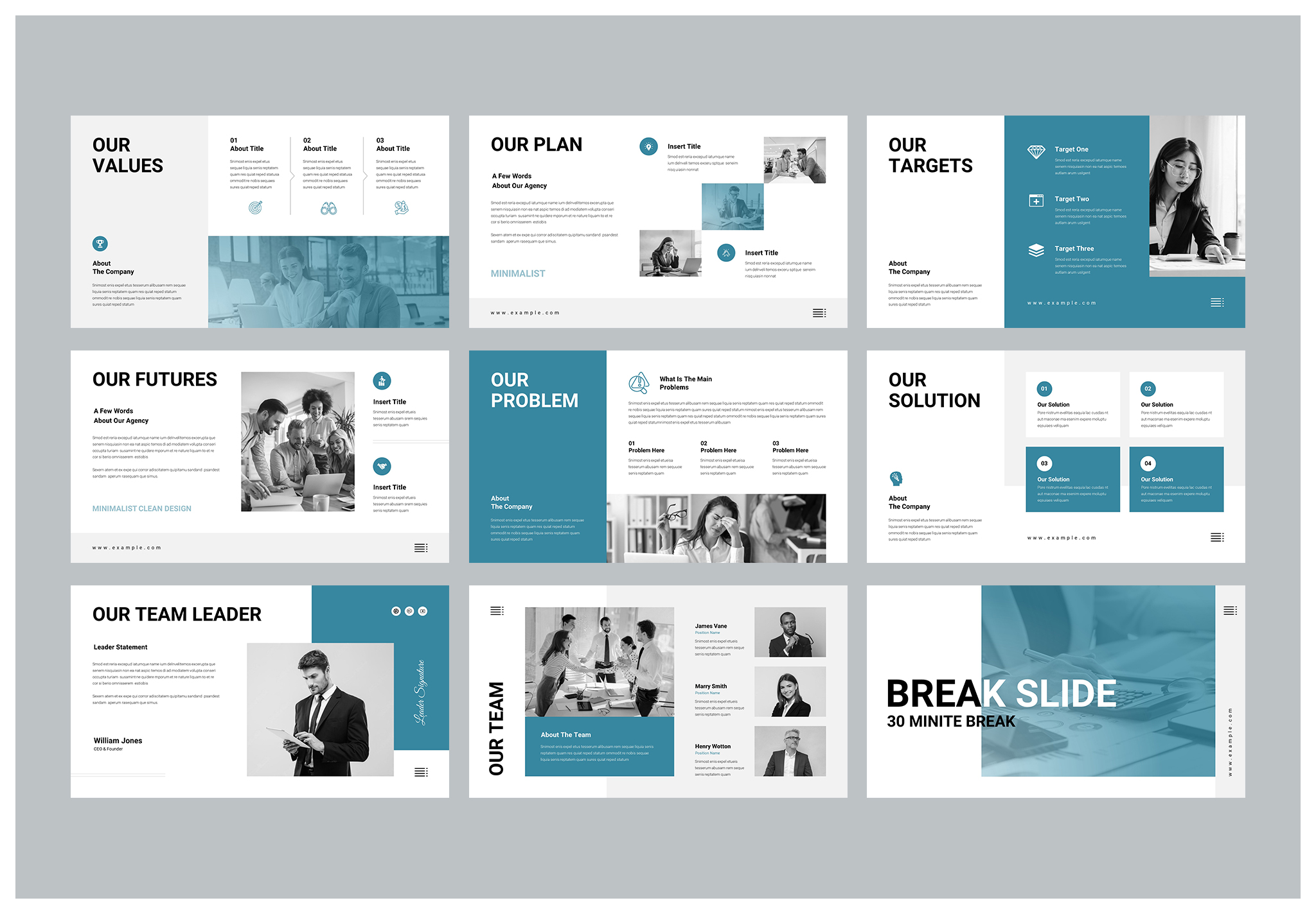 Minimal Business Keynote Presentation Template, Presentation Templates