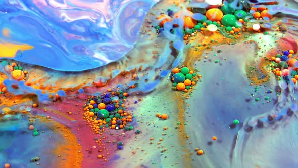 Abstract Ink Drops Bubbles Explode Splash Diffusion, Stock Footage