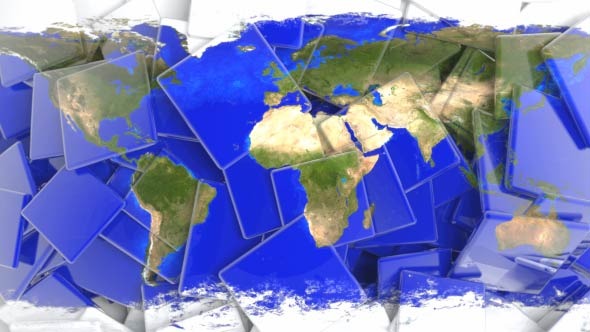 Planet Earth From Tiles, Motion Graphics | VideoHive