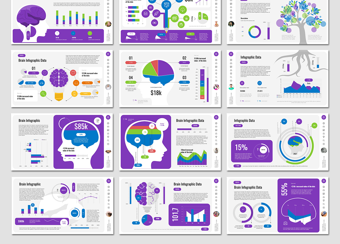 Infographic Dashboards PowerPoint Presentation Template, Presentation ...