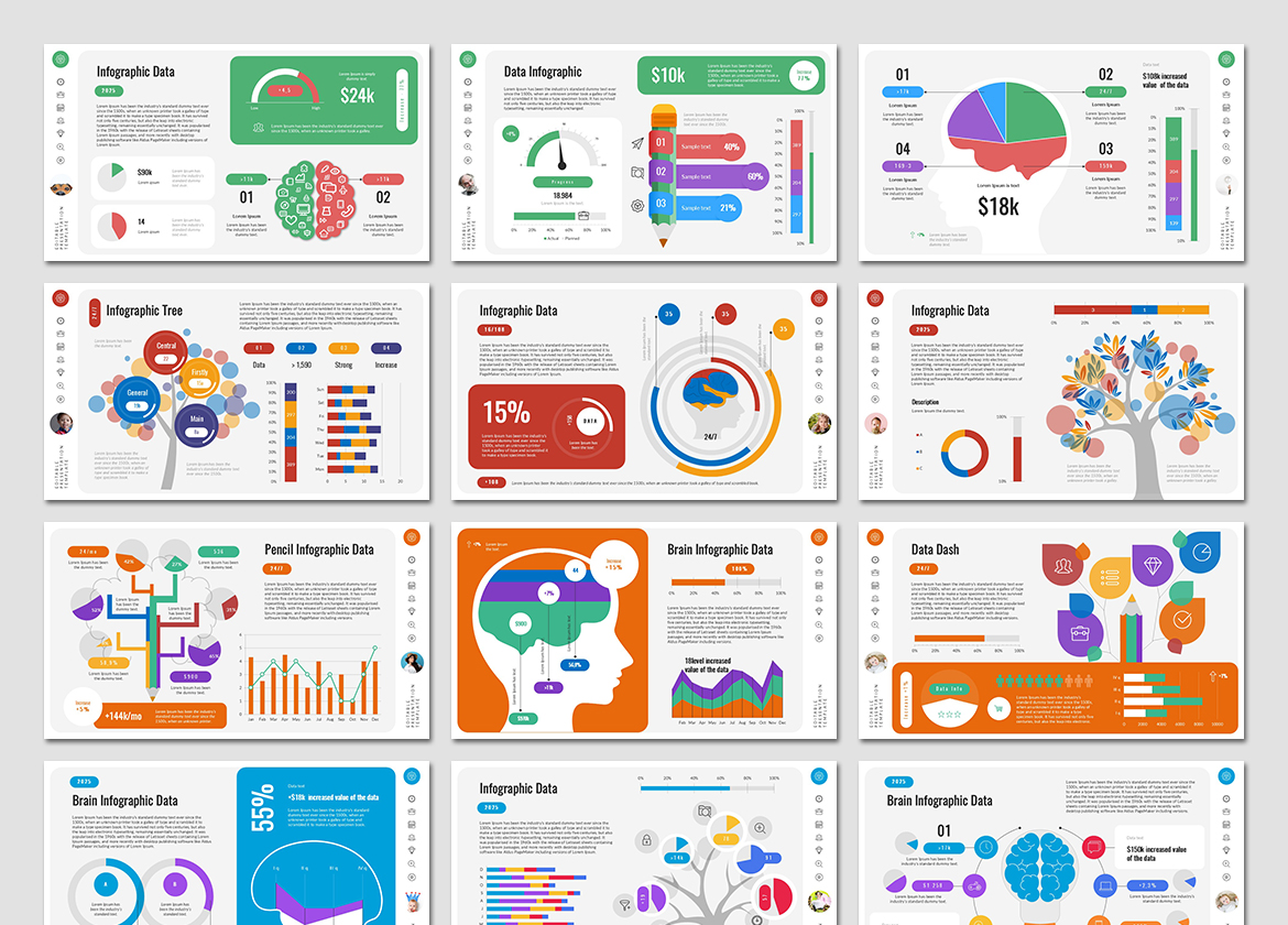 Infographic Dashboards PowerPoint Presentation Template, Presentation ...