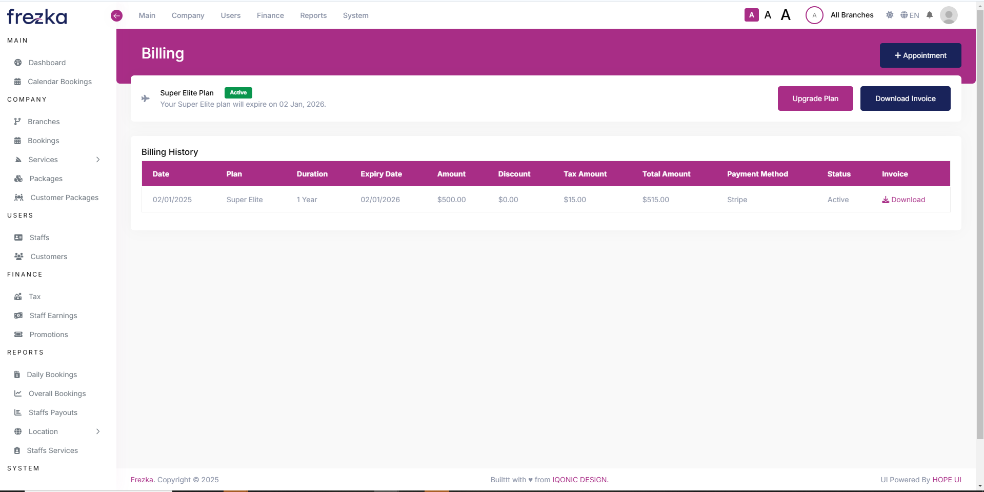 Frezka SaaS – Spa & Salon Management Software | Launch Your Own White Label Platform (Laravel ...