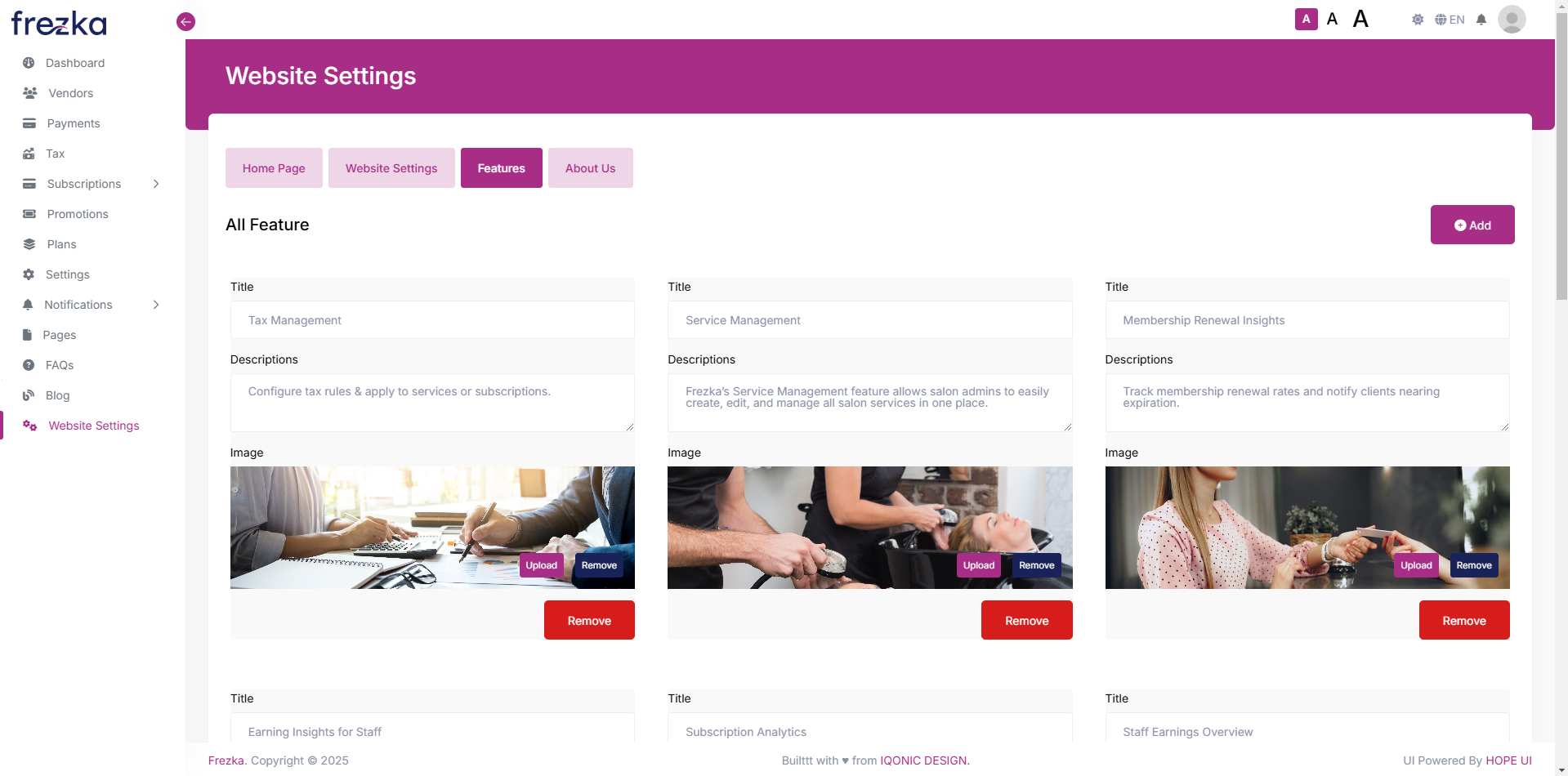 Frezka SaaS – Spa & Salon Management Software | Launch Your Own White Label Platform (Laravel ...