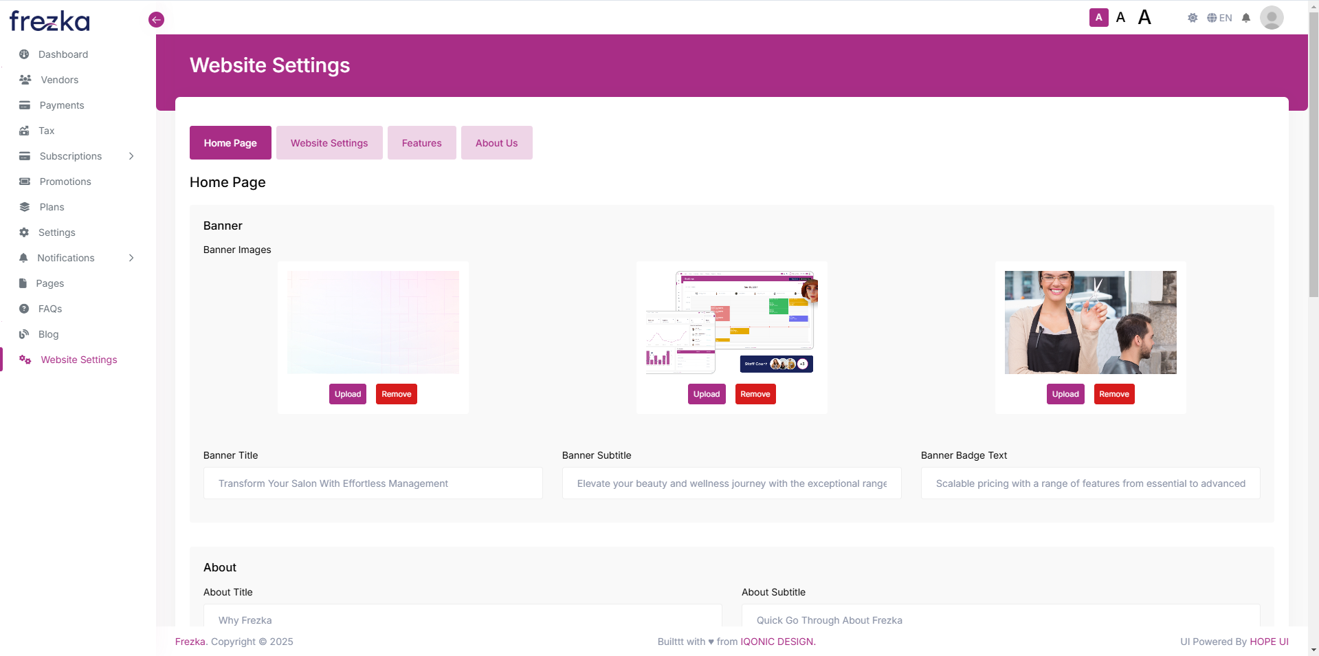 Frezka SaaS – Spa & Salon Management Software | Launch Your Own White Label Platform (Laravel ...