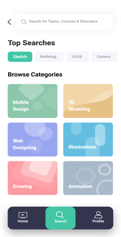 Online Learning Courses for Education App | UI Kit | Flutter | Figma ...