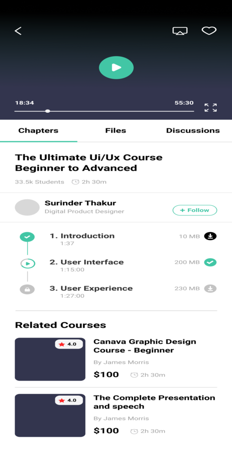 Online Learning Courses for Education App | UI Kit | Flutter | Figma ...