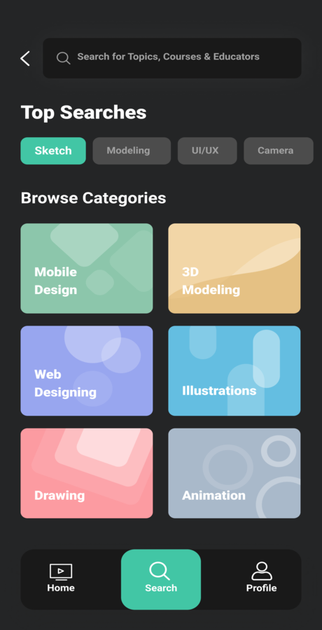 Online Learning Courses for Education App | UI Kit | Flutter | Figma ...