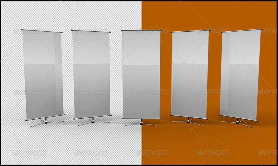 Roll Up Banner Mock-up "Vol 01", Graphics | GraphicRiver