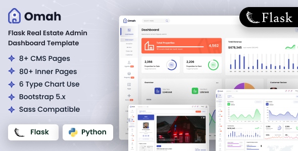 Omah - Flask Real Estate Admin Dashboard Template by DexignZone ...