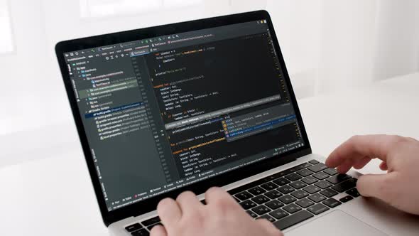 Coding on the Screen HTML Encoding and Programming on a Laptop Screen ...